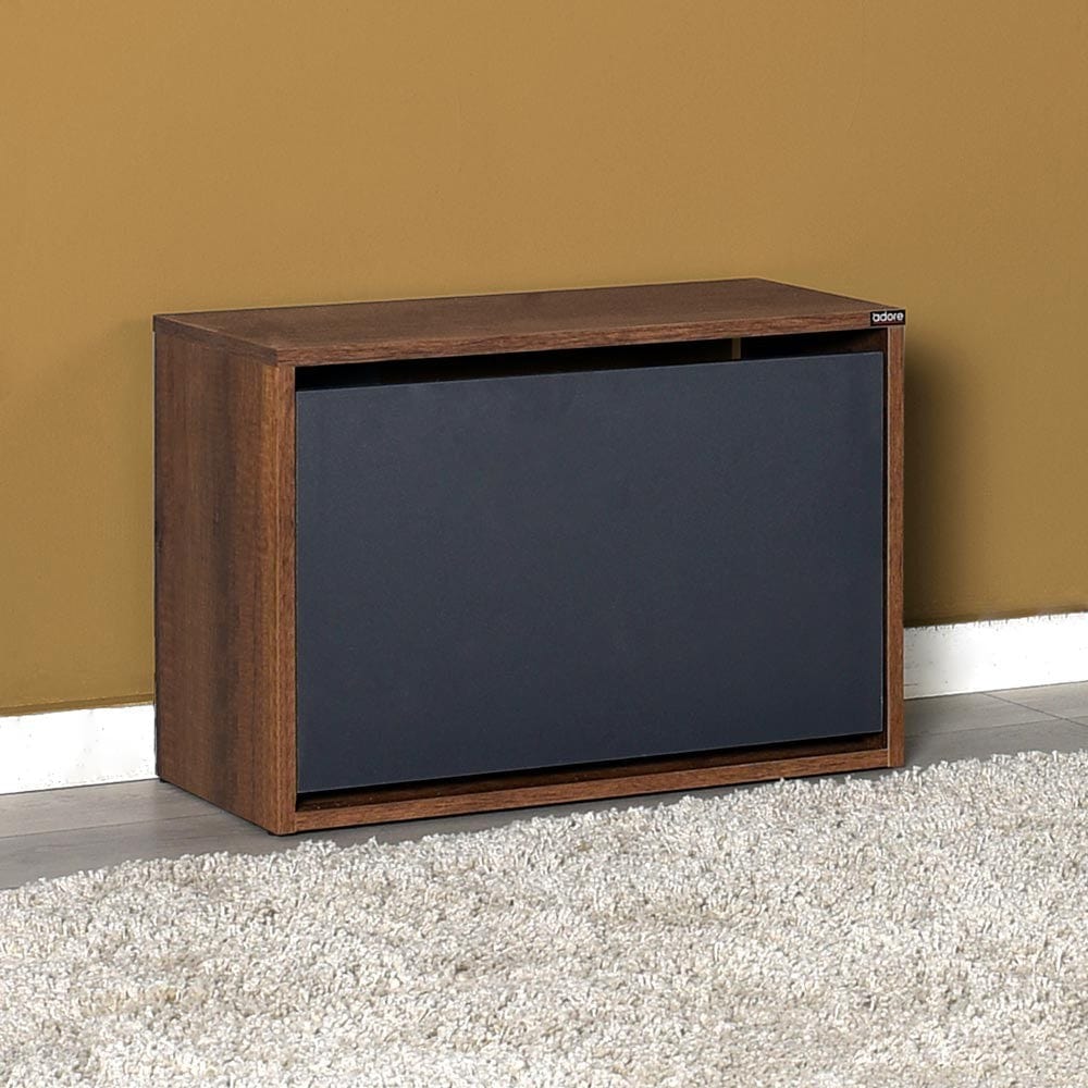 Pantofar din pal, cu 1 usa, SCH 110-OA-1 Nuc / Antracit, l60xA30xH42 c - SomProduct Romania